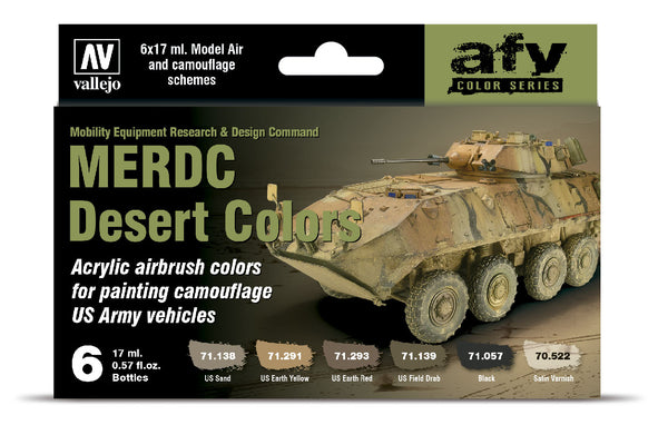 71.212 Vallejo Model Air Set - MERDC Desert Colors - 71212 – Scale Hobbies